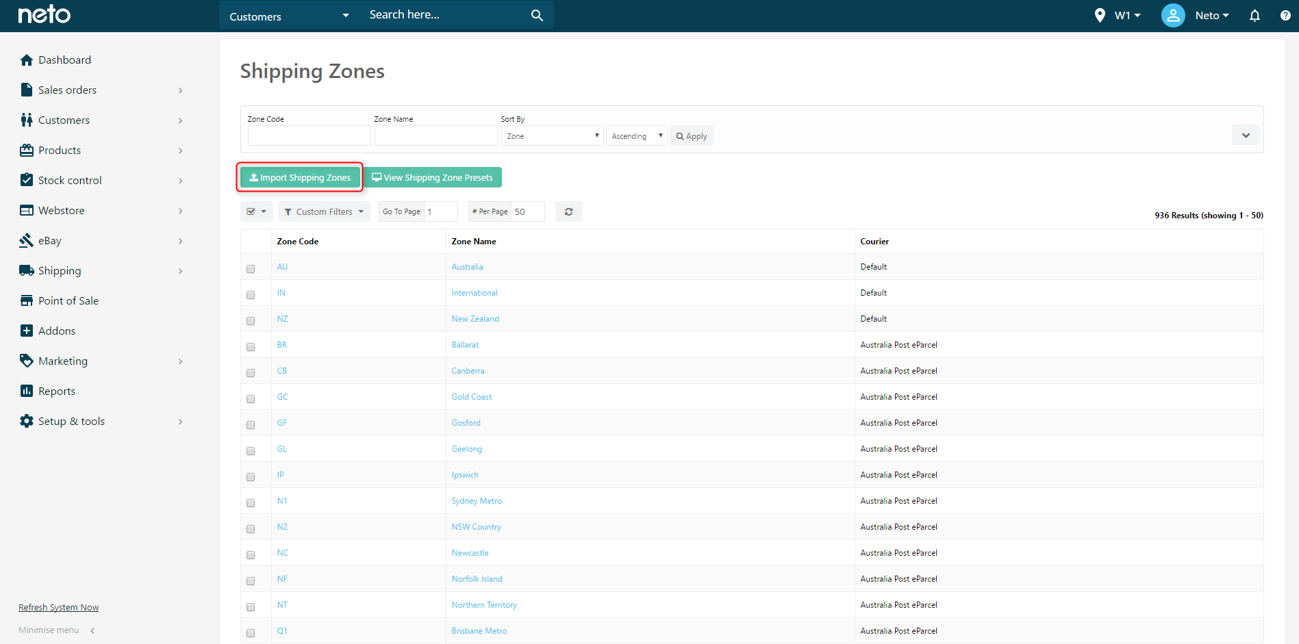 Setup my shipping matrix/rates