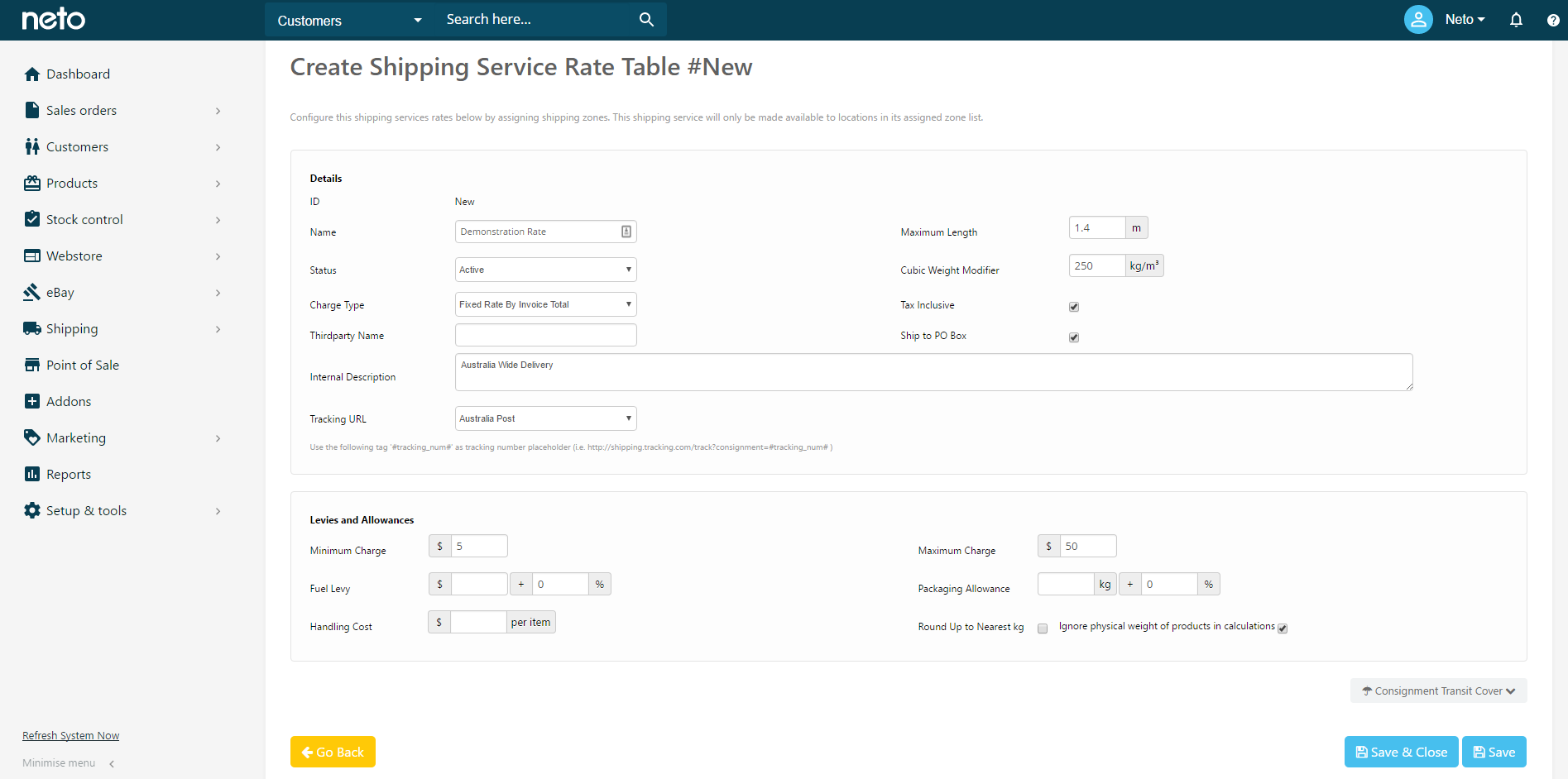 Setup my shipping matrix/rates